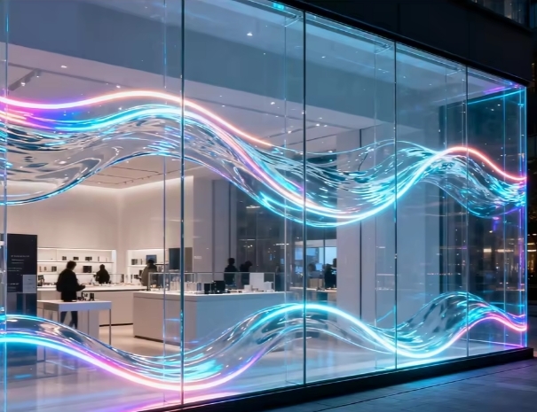 Ultra-thin Design P8 led transparent film sereen High-Transparency ...